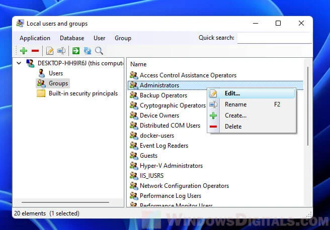 在 Windows 11 家用版或專業版中開啟本機使用者和群組 在 Windows 11 家用版或專業版中開啟本機使用者和群組